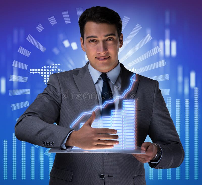 Man in Stock Trading Business Concept Stock Photo - Image of dealing ...