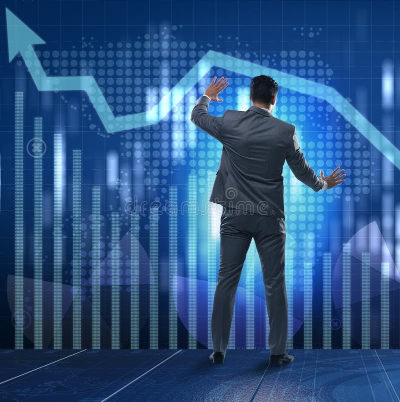 Man in Stock Trading Business Concept Stock Photo - Image of buttons ...