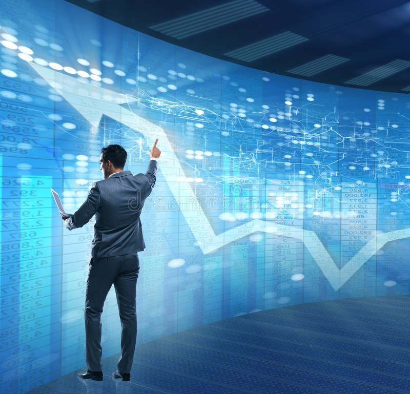 Man in Stock Trading Business Concept Stock Photo - Image of finance ...