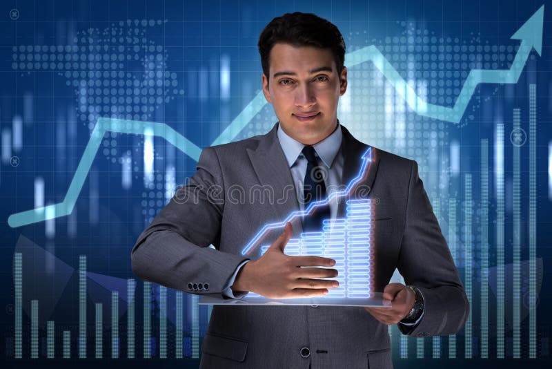 The Man in Stock Trading Business Concept Stock Image - Image of ...