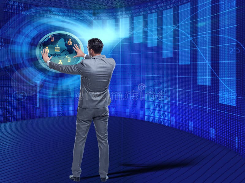 The Man in Stock Trading Business Concept Stock Illustration ...