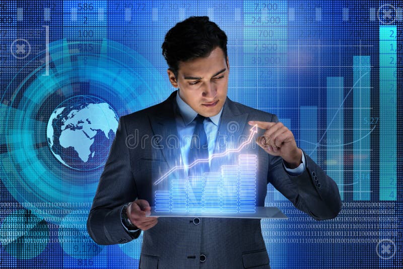 The Man in Stock Trading Business Concept Stock Image - Image of ...