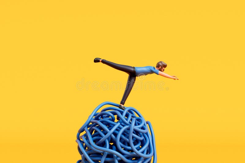 A Man Stood on a Tangled Ball of String. Overcoming Stress and Mental ...