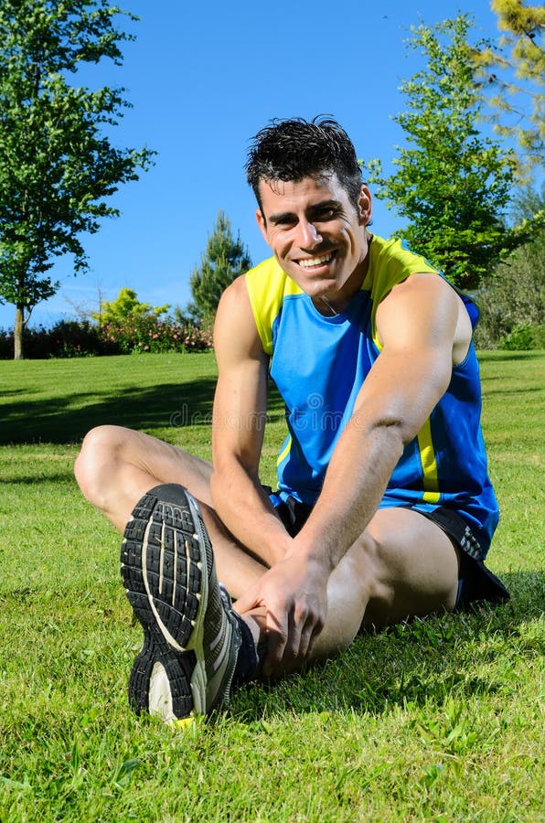 Man Stretching stock image. Image of body, stretch, athlete - 25259595