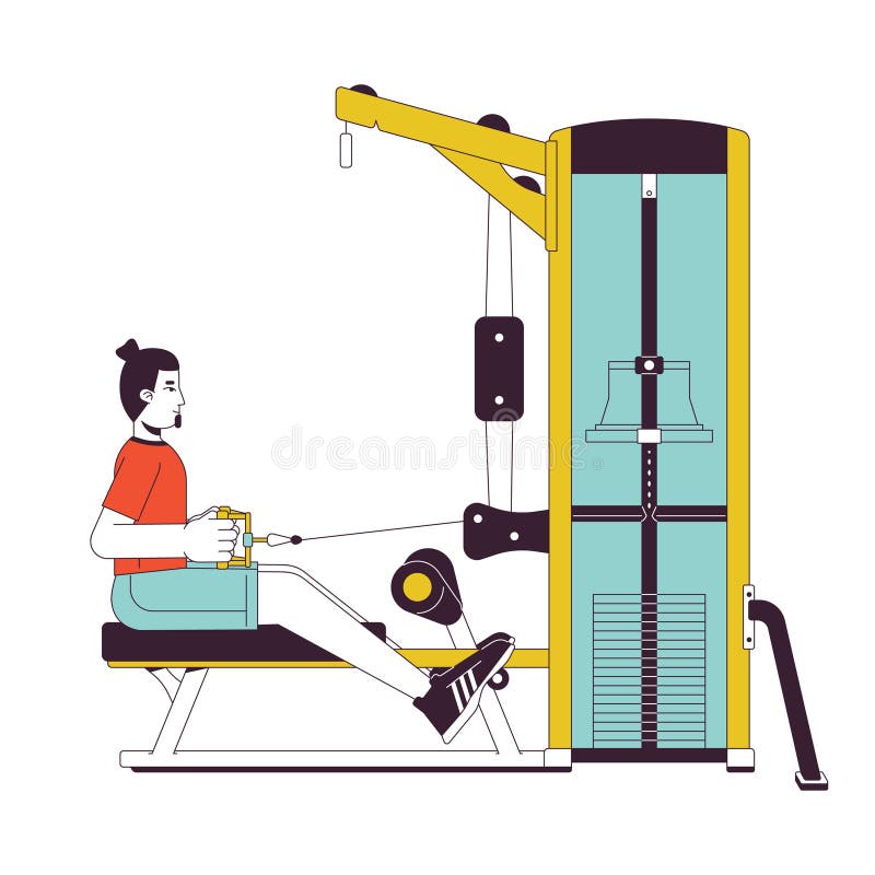 Cable Row Gym Stock Illustrations – 52 Cable Row Gym Stock ...