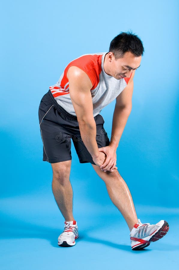 Man Stretching His Calf Muscle Stock Photo - Image of flexibility ...