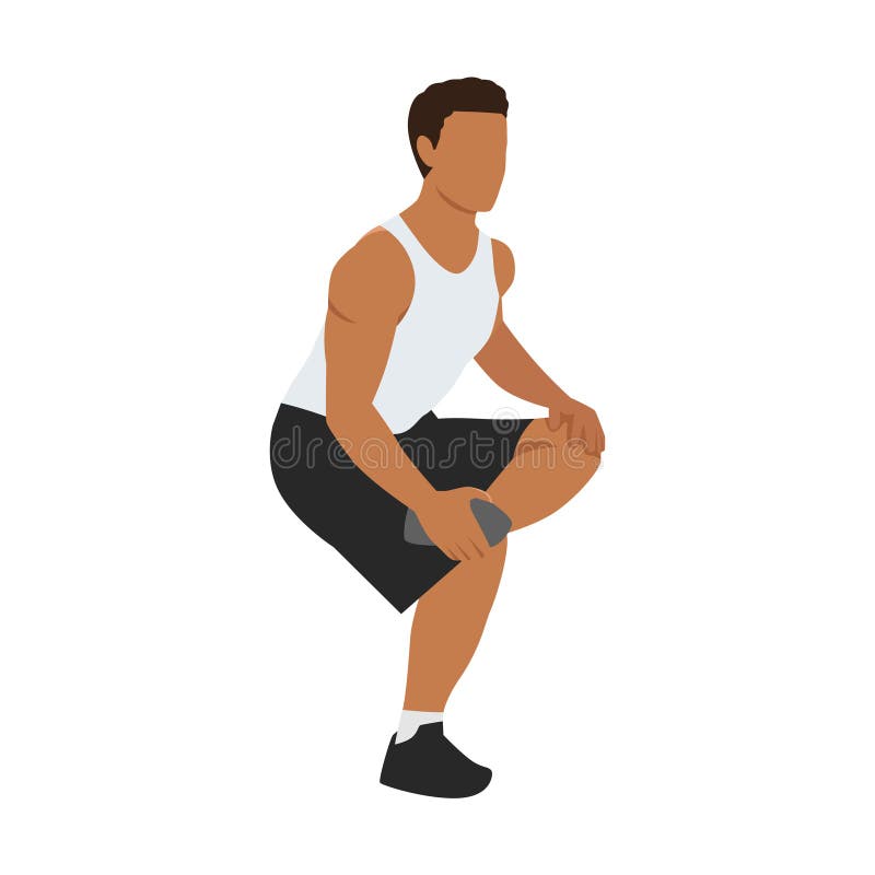 Hamstring Stretching Stock Illustrations – 62 Hamstring Stretching ...