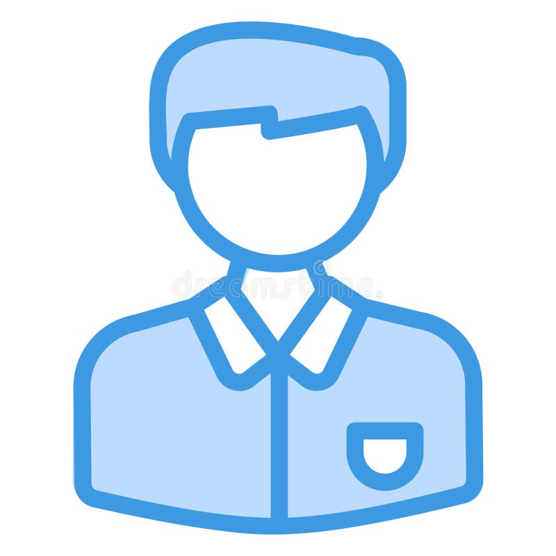 Man Student Icon in Blue Style for Any Projects Stock Vector ...