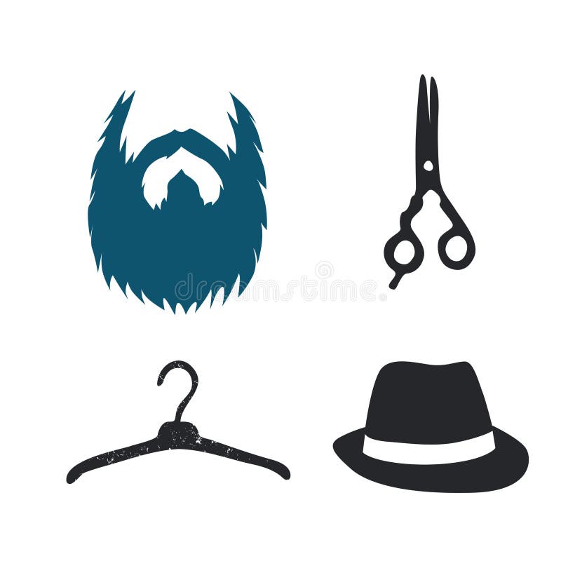Man Styling Pictograms Vector Set Stock Vector - Illustration of style ...