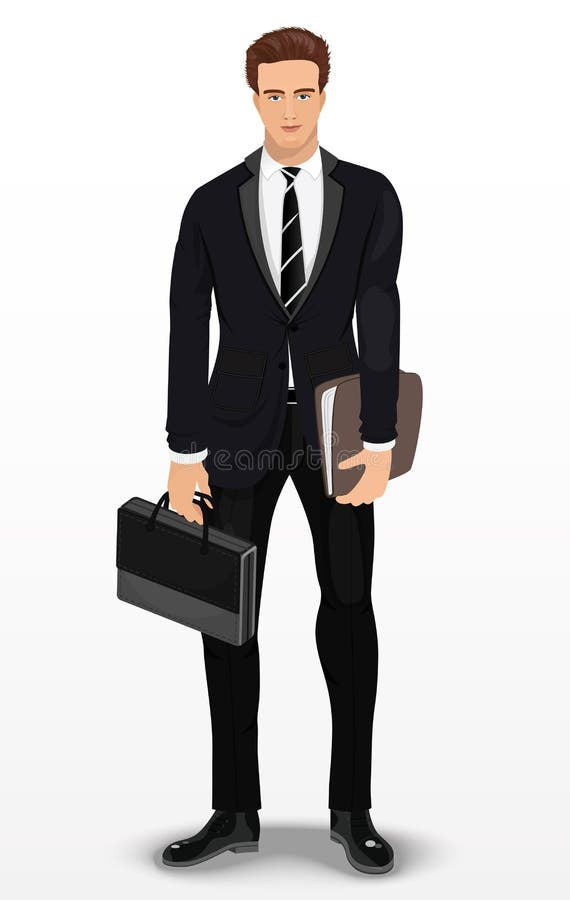 Man in Stylish Suit. Businessman. Detailed Male Character Stock Vector ... Man in Stylish Suit. Businessman. Detailed Male Character Stock Vector ...