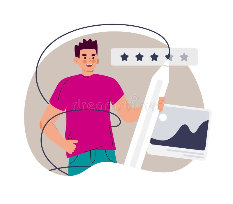 Man with Stylus. Ui Ux Designer Arrangement Interface Elements of the ...