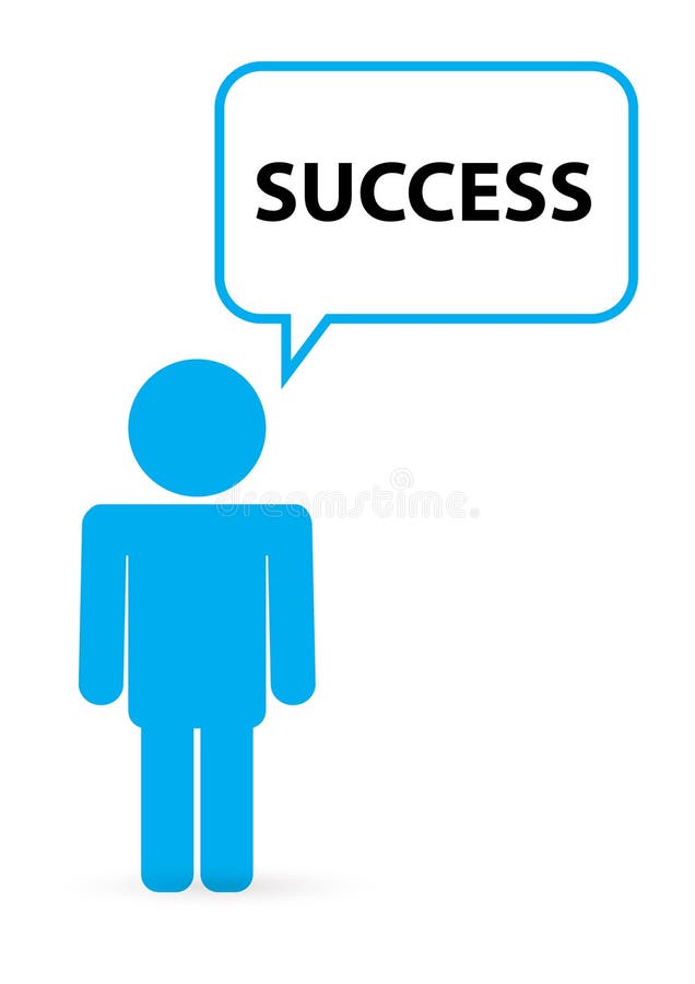 A Man with a Success Bubble Stock Illustration - Illustration of human ...