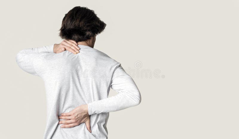 Man Suffering from Back and Neck Pain Stock Image - Image of pain, ache ...