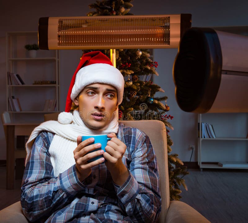 Man Suffering from Cold at Home Stock Photo - Image of coughing ...