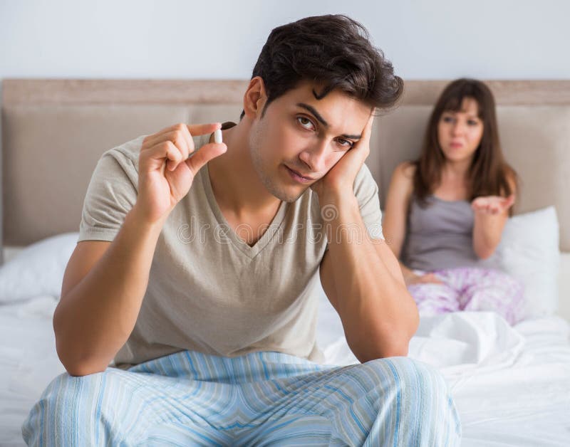 Man Suffering from Impotency with Pill Stock Image - Image of ...