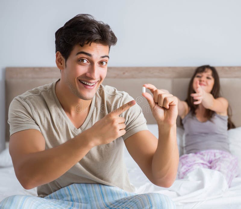 Man Suffering from Impotency with Pill Stock Image - Image of ...