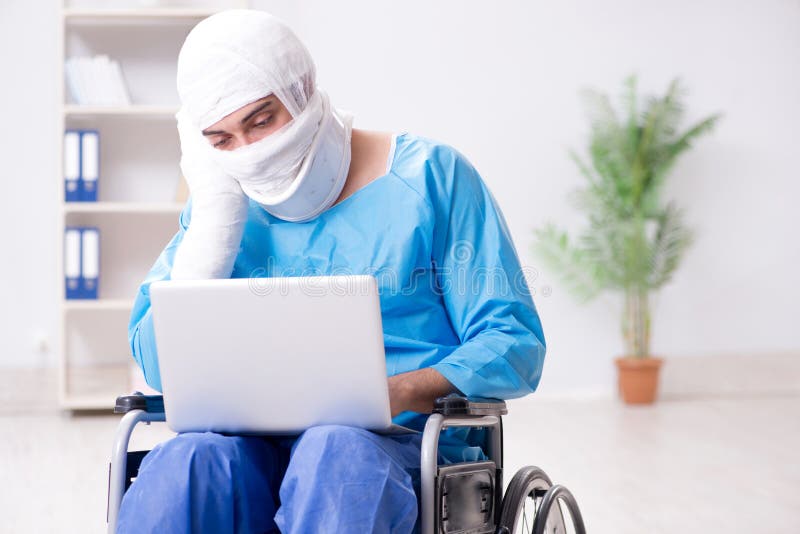 The Man Suffering from Multiple Broken Bones and Fractures Stock Image ...