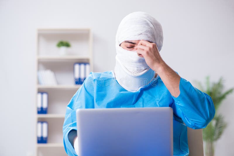 The Man Suffering from Multiple Broken Bones and Fractures Stock Photo ...