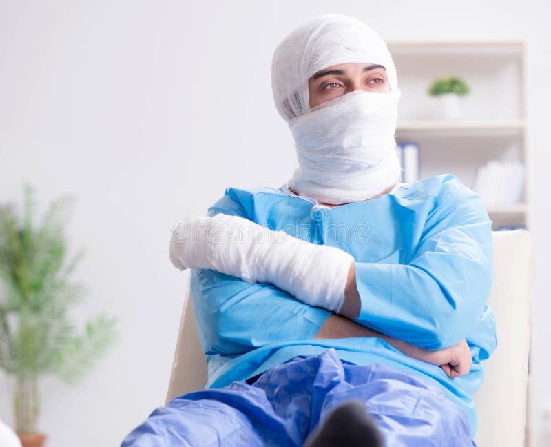 Man Suffering from Multiple Broken Bones and Fractures Stock Image ...