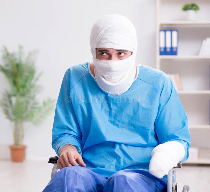 Man Suffering From Multiple Broken Bones And Fractures Stock Photo ...