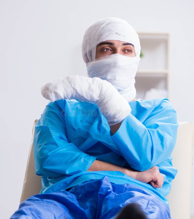 Man Suffering from Multiple Broken Bones and Fractures Stock Photo ...