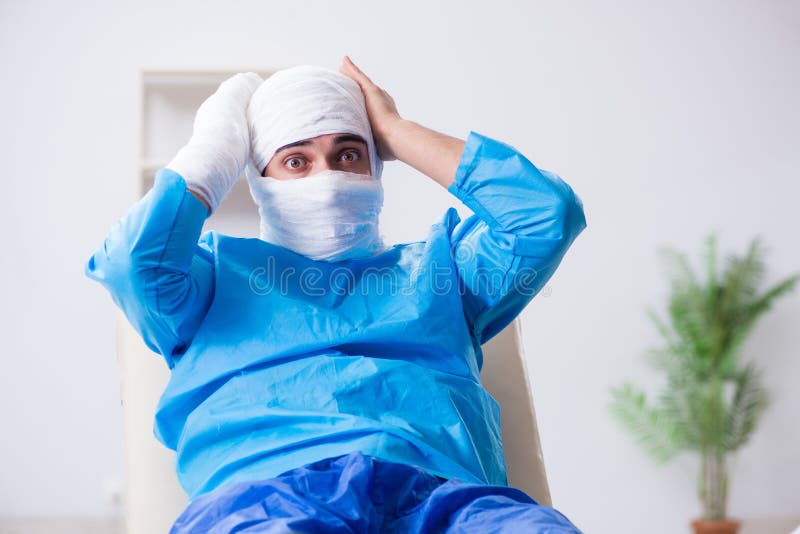 The Man Suffering from Multiple Broken Bones and Fractures Stock Image ...