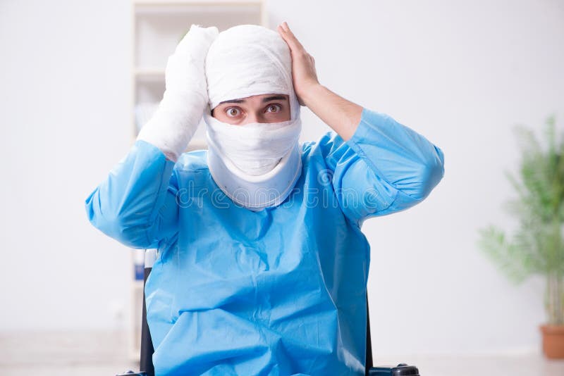 The Man Suffering from Multiple Broken Bones and Fractures Stock Image ...