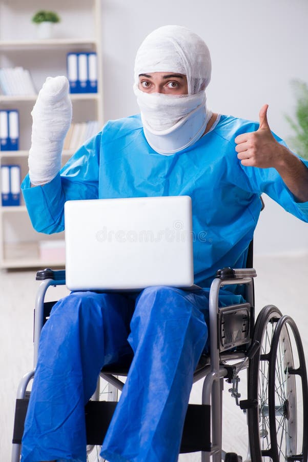The Man Suffering from Multiple Broken Bones and Fractures Stock Image ...