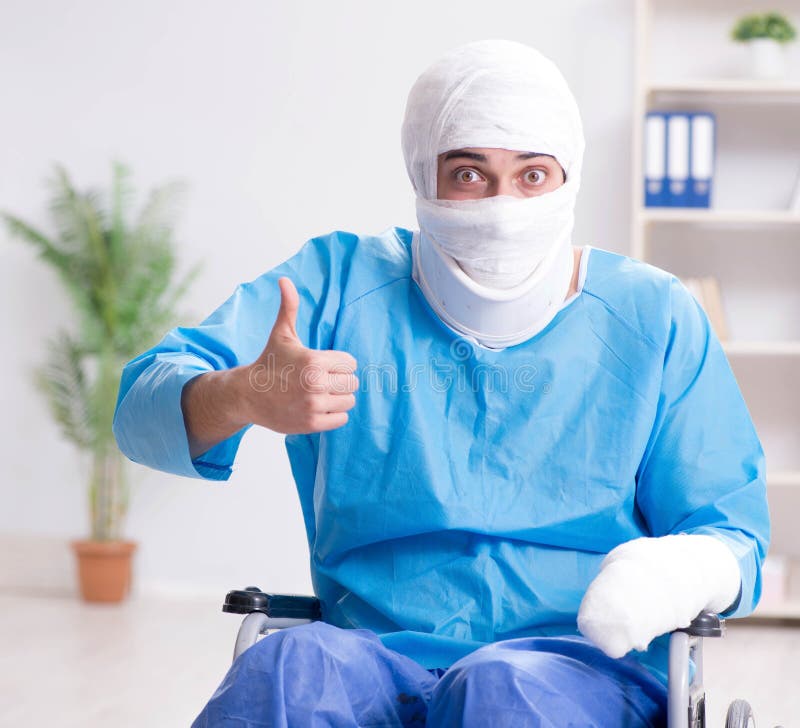 Man Suffering from Multiple Broken Bones and Fractures Stock Image ...