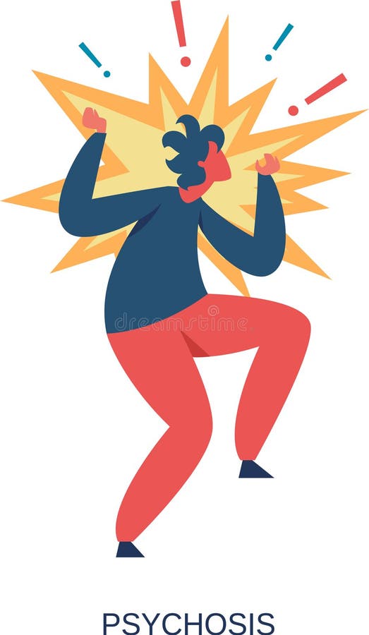 Man Suffering Psychosis Exploding Head with Exclamation Marks ...