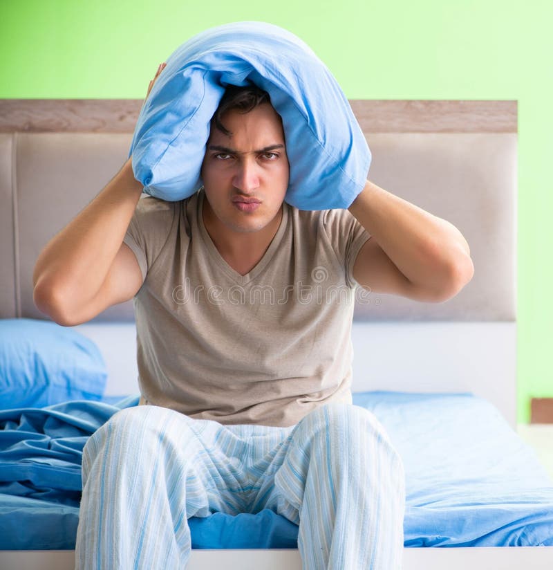 Man Suffering from Sleeping Disorder and Insomnia Stock Image - Image ...