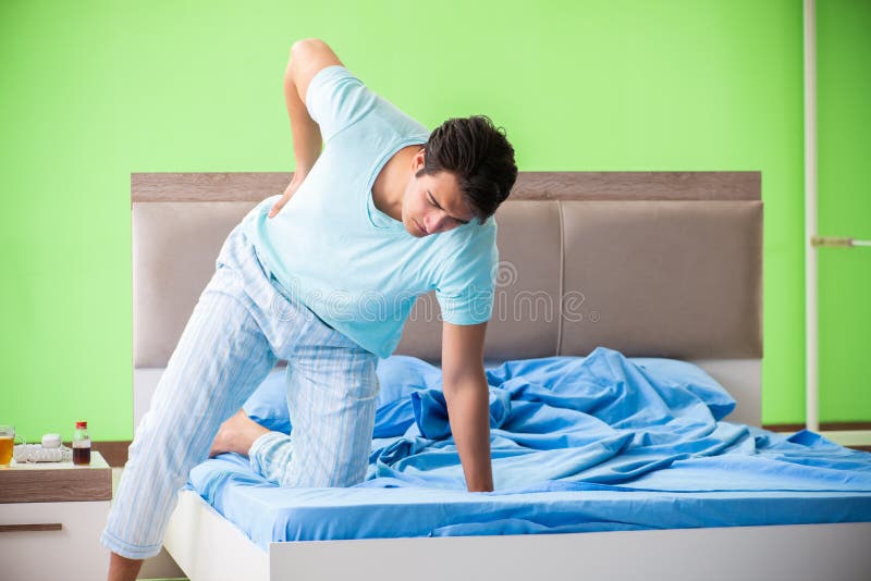The Man Suffering from Sleeping Disorder and Insomnia Stock Photo ...