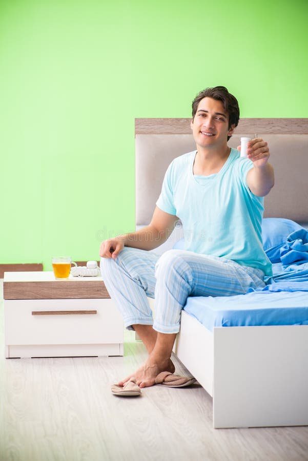 The Man Suffering from Sleeping Disorder and Insomnia Stock Photo ...