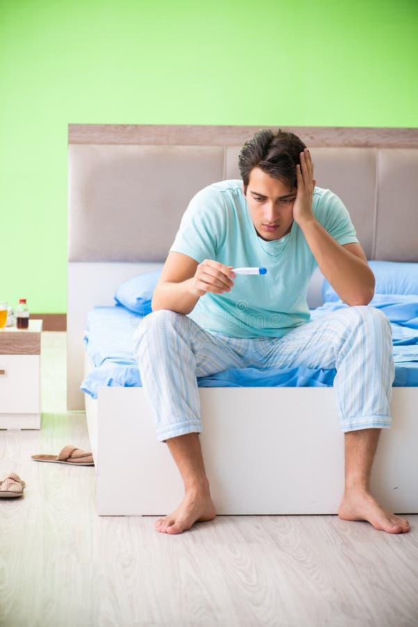 The Man Suffering from Sleeping Disorder and Insomnia Stock Photo ...