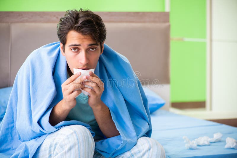 The Man Suffering from Sleeping Disorder and Insomnia Stock Photo ...
