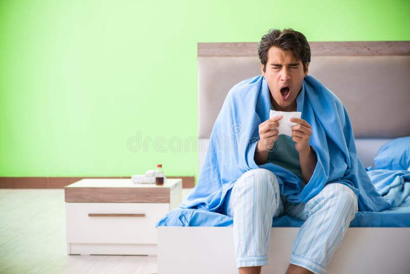 The Man Suffering from Sleeping Disorder and Insomnia Stock Image ...