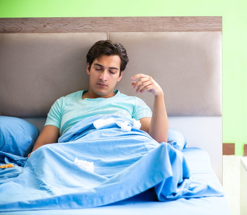 Man Suffering from Sleeping Disorder and Insomnia Stock Photo - Image ...