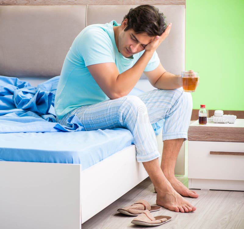 Man Suffering from Sleeping Disorder and Insomnia Stock Image - Image ...