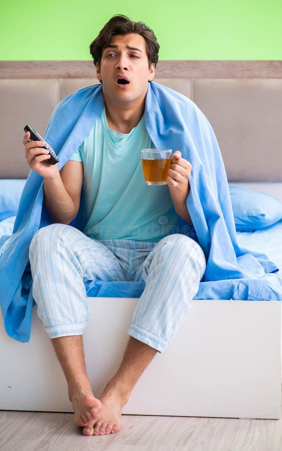 Man Suffering from Sleeping Disorder and Insomnia Stock Photo - Image ...