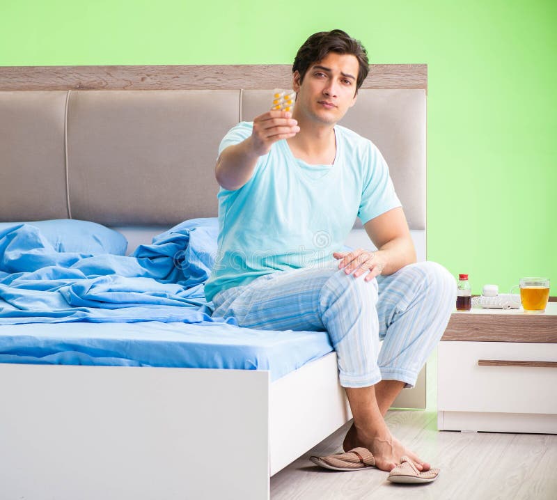 Man Suffering from Sleeping Disorder and Insomnia Stock Photo - Image ...