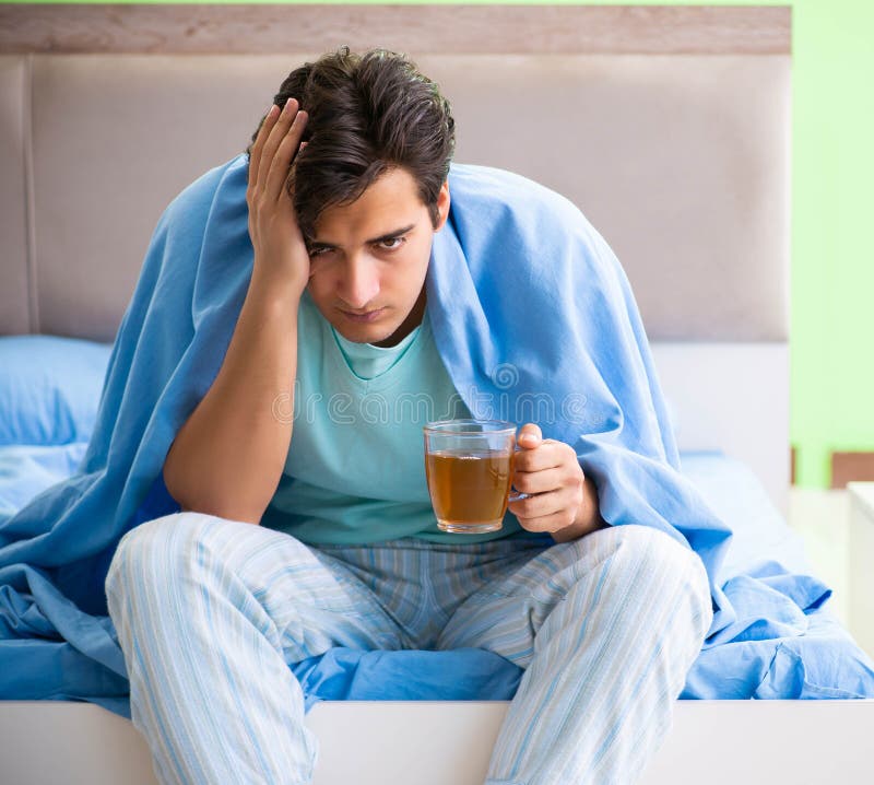 Man Suffering from Sleeping Disorder and Insomnia Stock Photo - Image ...