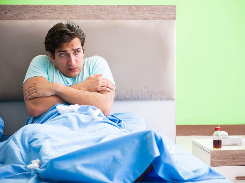 Man Suffering from Sleeping Disorder and Insomnia Stock Image - Image ...