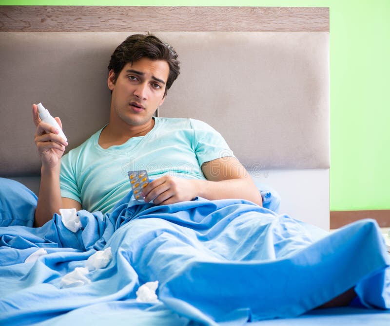 Man Suffering from Sleeping Disorder and Insomnia Stock Image - Image ...