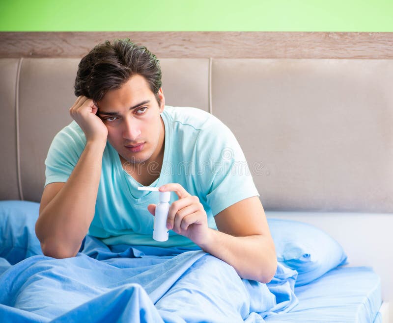 Man Suffering from Sleeping Disorder and Insomnia Stock Image - Image ...