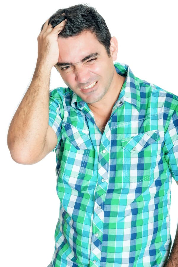 Man Suffering a Strong Headache Stock Photo - Image of expression, pain ...