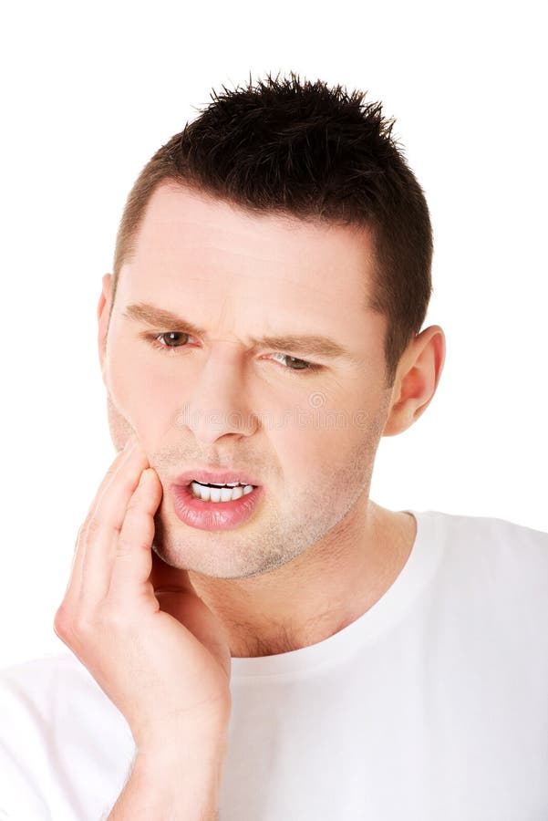 Man suffering tooth pain stock photo. Image of illness - 45023290