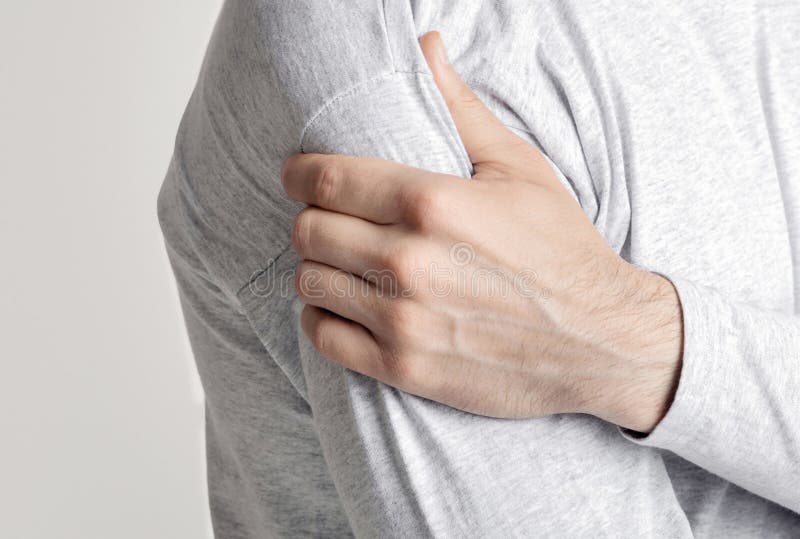 Man Suffers from Pain in Muscles of Shoulder Stock Image - Image of ...