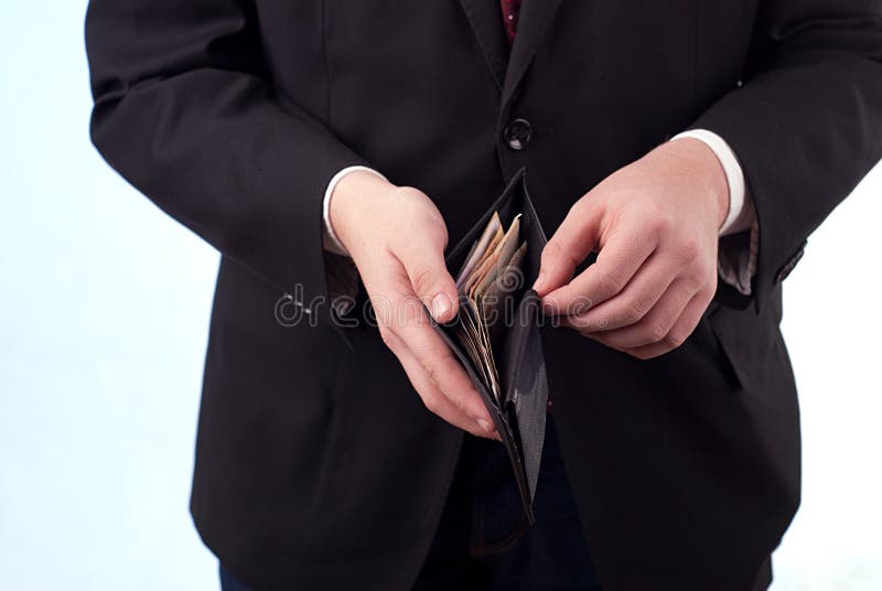 Businessman Takes His Wallet Out of His Pocket Stock Image - Image of ...
