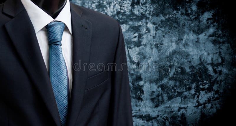 Man in Suit on a Concrete Wall Background Stock Image - Image of ...