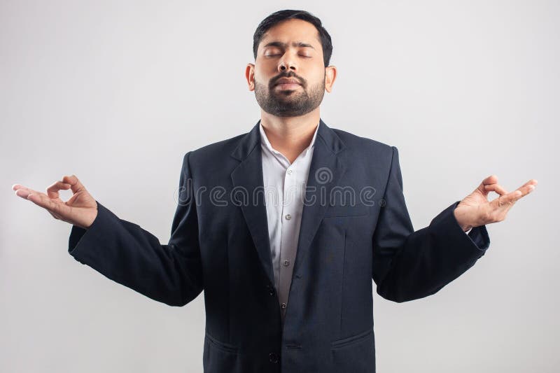 A Man in a Suit is Doing Something or Other Things Stock Image - Image ...